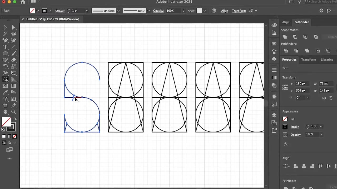 Create Font Lettering Grid in Illustrator With Template Download