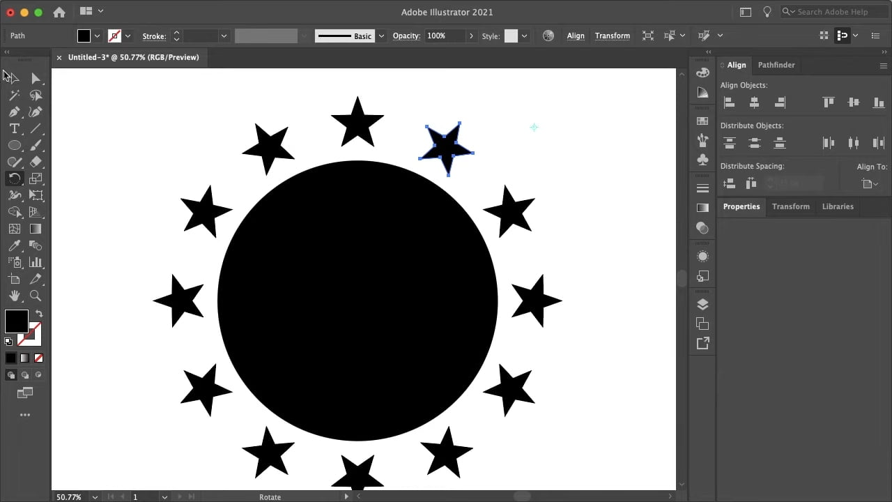 How to Repeat Object Around a Circle in Illustrator