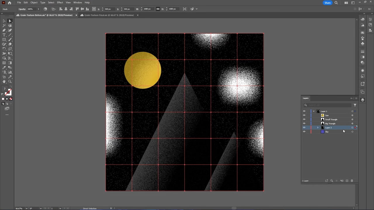 How to Add a Grain Texture Effect in Illustrator - Mind Island Design