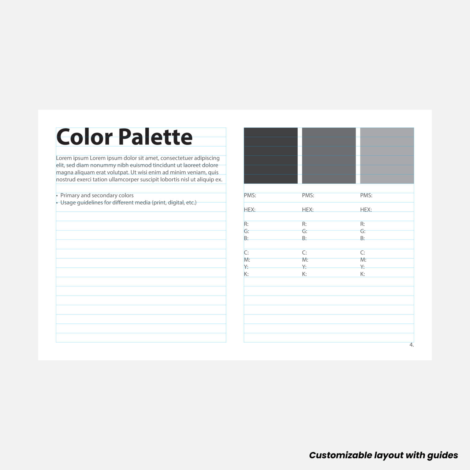 Brand Guidelines Template for Illustrator - Mind Island Design
