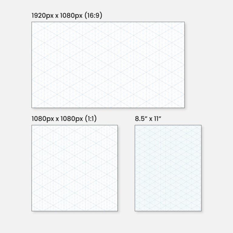 Isometric Grid Template for Illustrator - Mind Island Design