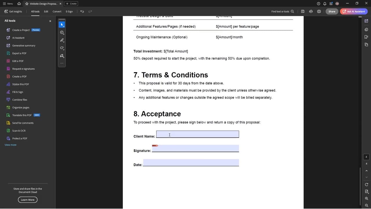 How to Move Signature Lines With Text in InDesign