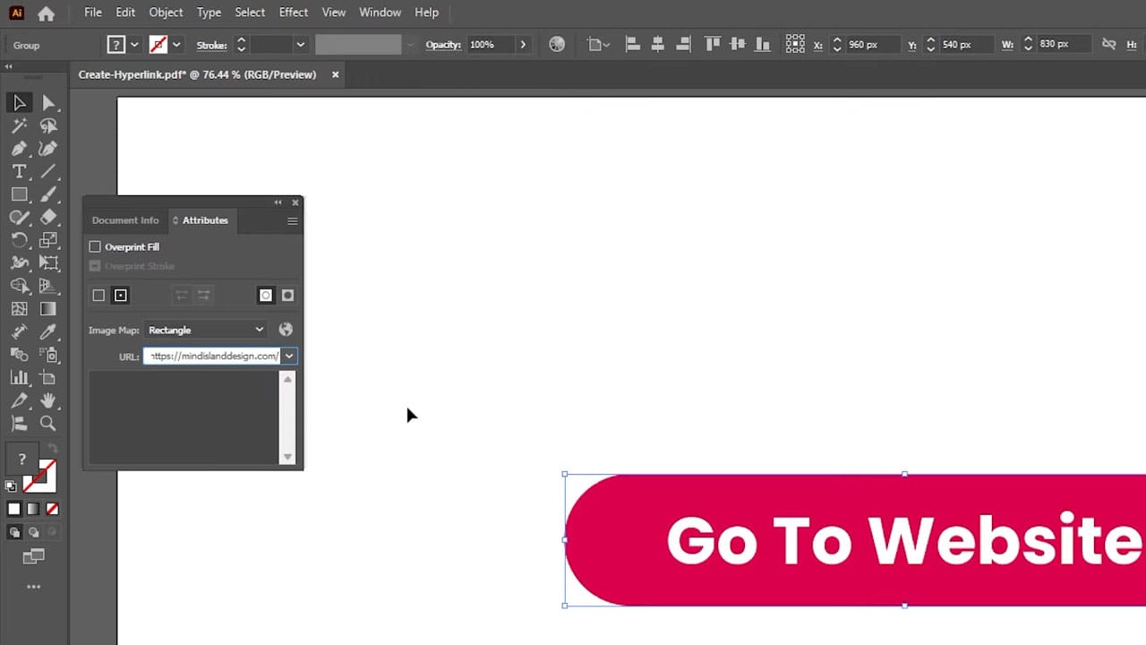 How to Add a Hyperlink or Button in Illustrator