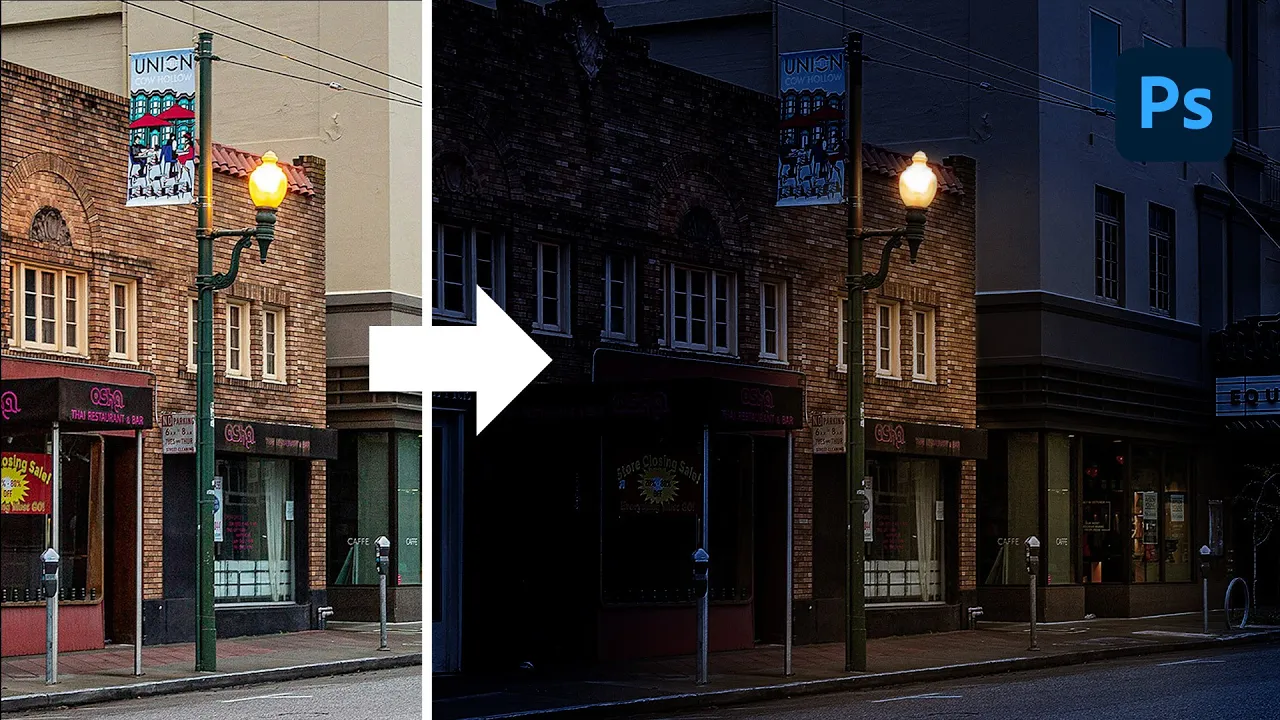 How to Easily Turn DAY to NIGHT in Photoshop - Mind Island Design