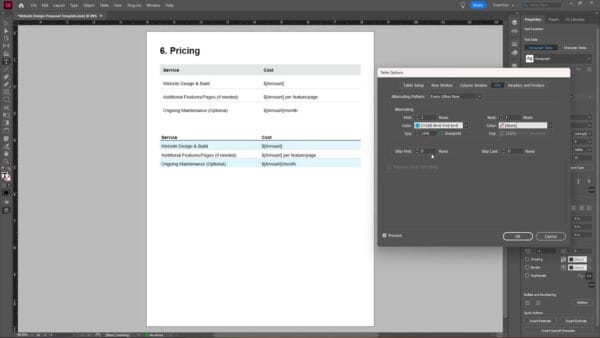 How to Make Table Flow With Text in InDesign
