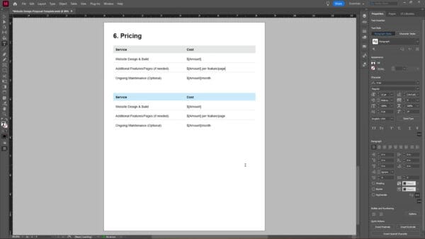 How to Make Table Flow With Text in InDesign