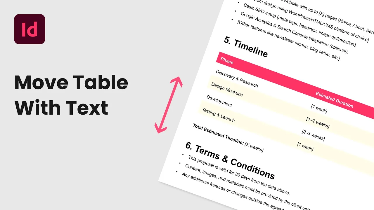 How to Make Table Flow With Text in InDesign
